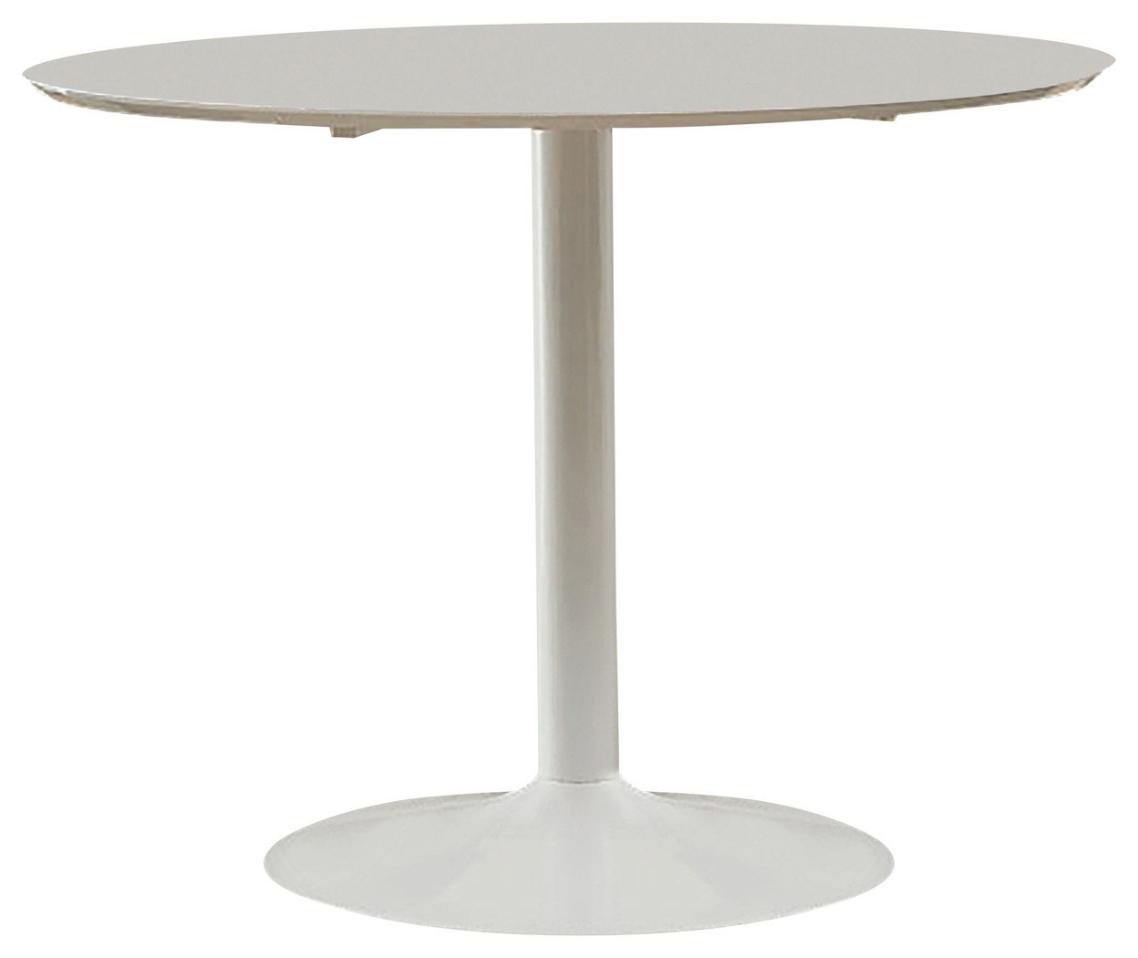 Metal Round Dining Table, White - Contemporary - Dining Tables - by ...