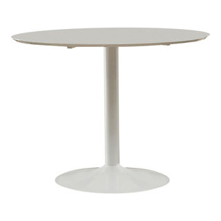 Metal Round Dining Table, White - Contemporary - Dining Tables - by ...