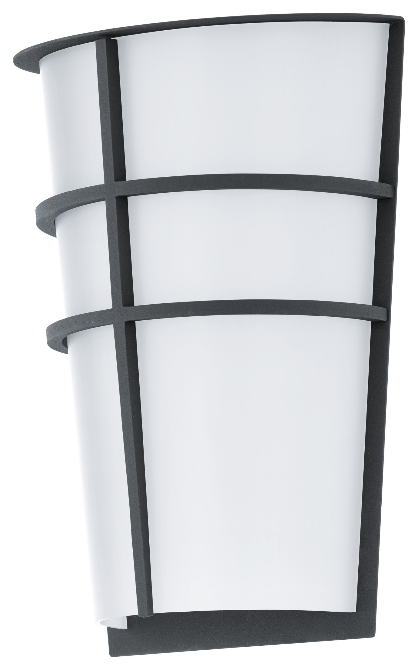 Eglo 2x2.5w Led Outdoor Wall Light W/ Anthracite Finish & White Plastic ...