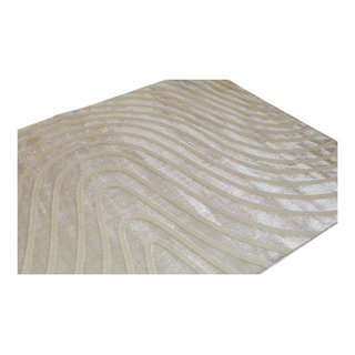 Persian Rugs Modern 9000 Swirls Contemporary, Beige, 9'0x12'6, 4'x5'3 ...