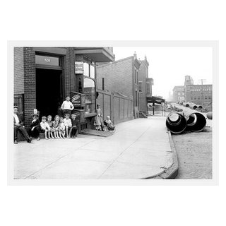 Children on Stoop, Philadelphia, Pa, 12" x 18" - Traditional - Prints ...