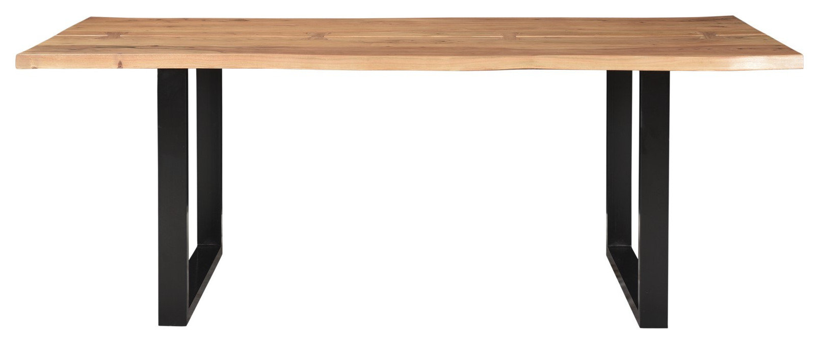 Solid Wood Angled Leg Dining Table - 80 Inch - Industrial - Dining ...