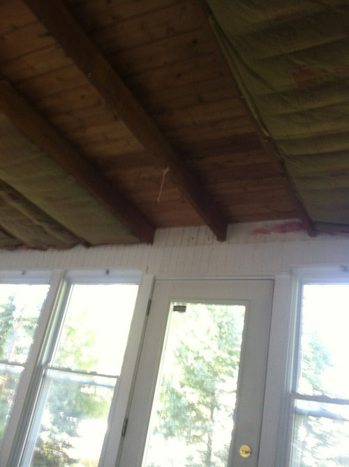 How to finish sunroom ceiling?