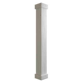 Rough Sawn Endurathane Faux Wood Square Column Wrap, 18"W x 14'H ...