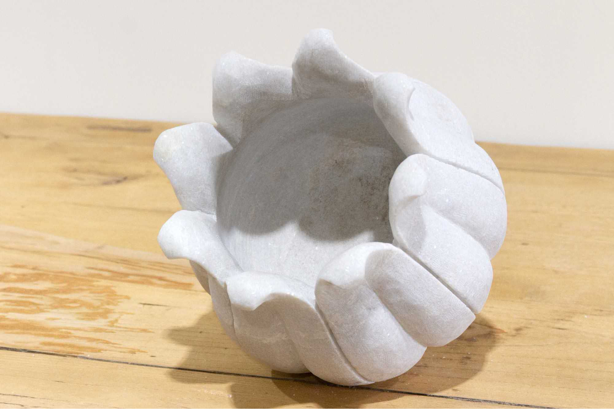 Carved White Marble Lotus Vase-Guru - Asian - Vases - by De-cor | Houzz