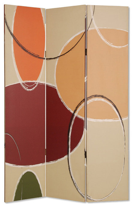 1" x 48" x 72" Multi Color Wood Canvas Nova Screen - Contemporary ...