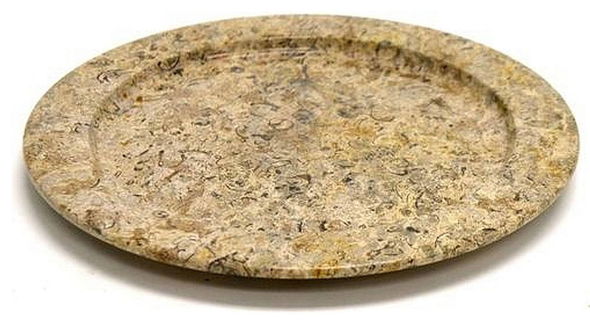 Fossil Stone 12" Charger Plate - Traditional - Charger Plates - by ...