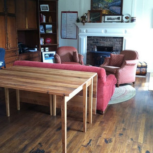 75 Beautiful Farmhouse Living Room Library Pictures & Ideas | Houzz