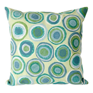 Visions II Puddle Dot Pillow, Green, 12"x20", 20"x20" - Contemporary ...