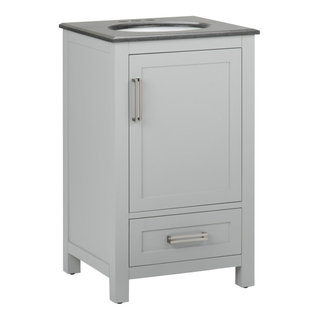 Evan 20 inch Bath Vanity with Black Granite Top - Transitional ...