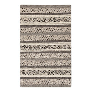 Armstrong Gray, ivory Area Rug 6'x9', 6'x9' - Contemporary - Area Rugs ...
