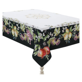 Tuscan Fruit Sketch Table Cloth, 70" X 144" - Farmhouse - Tablecloths ...