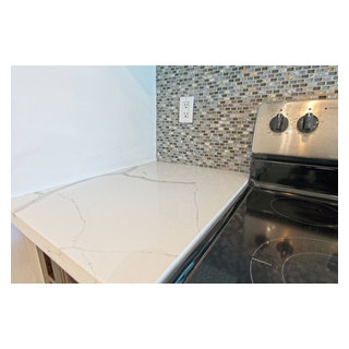 Condo Kitchen with waterfall peninsula - Modern - Kitchen - Toronto ...