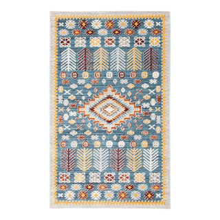 Aqua Gypsy Area Rug, 6'x9' - Southwestern - Area Rugs - by ...