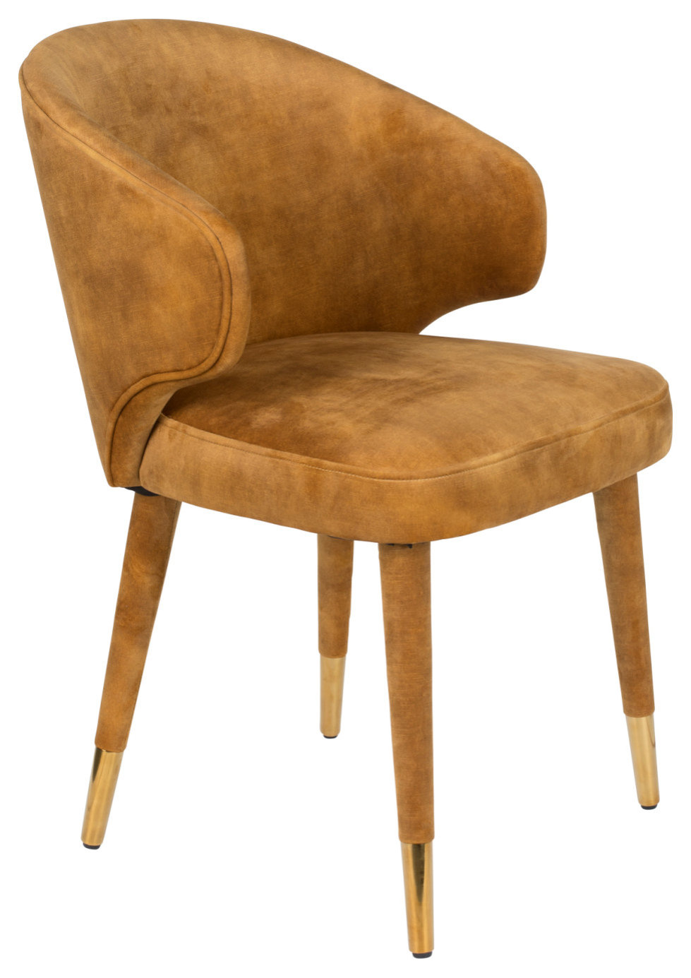 Curved Back Upholstered Chair | Dutchbone Lunar - Midcentury - Dining ...