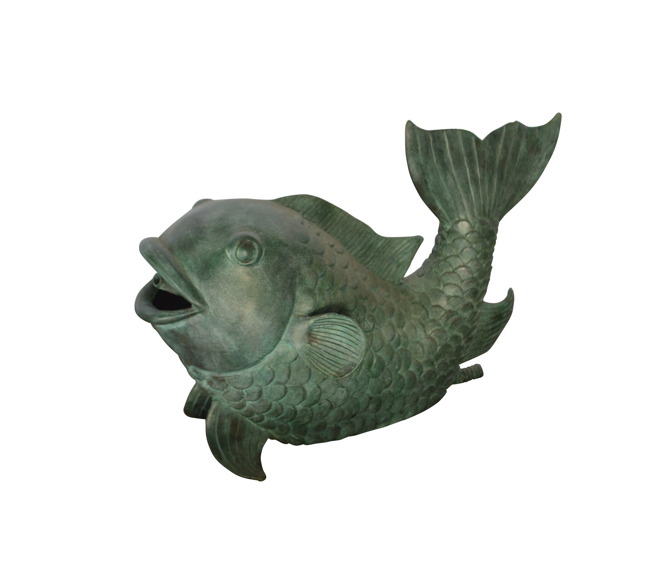 Fish Fountain Medium size Bronze Statue - Size: 13"L x 7"W x 9"H ...