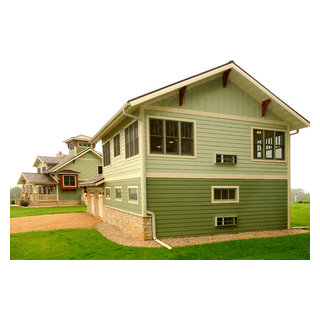 Custom Home with Lookout Tower & Detached Garage/Studio - Craftsman ...