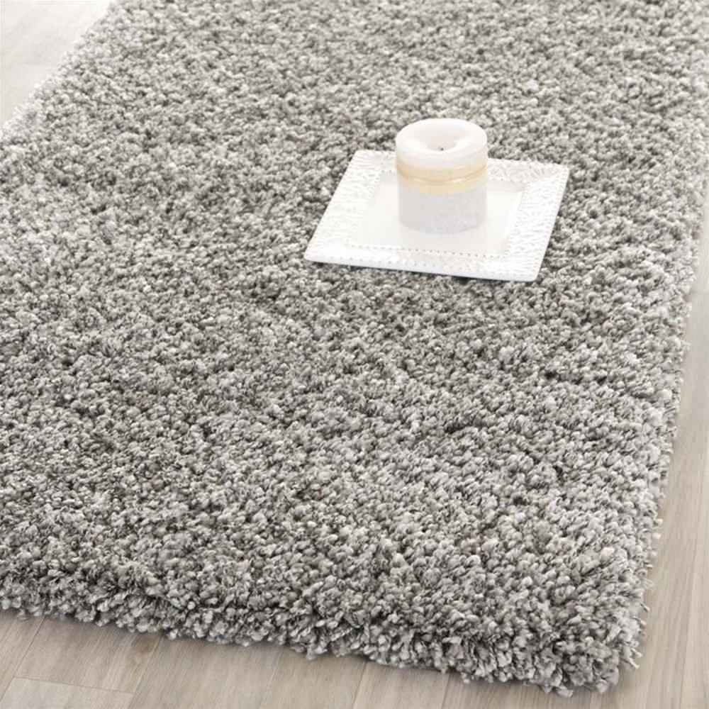 Safavieh California Shag Round Rug in Silver, Runner 2'3" x 5 ...