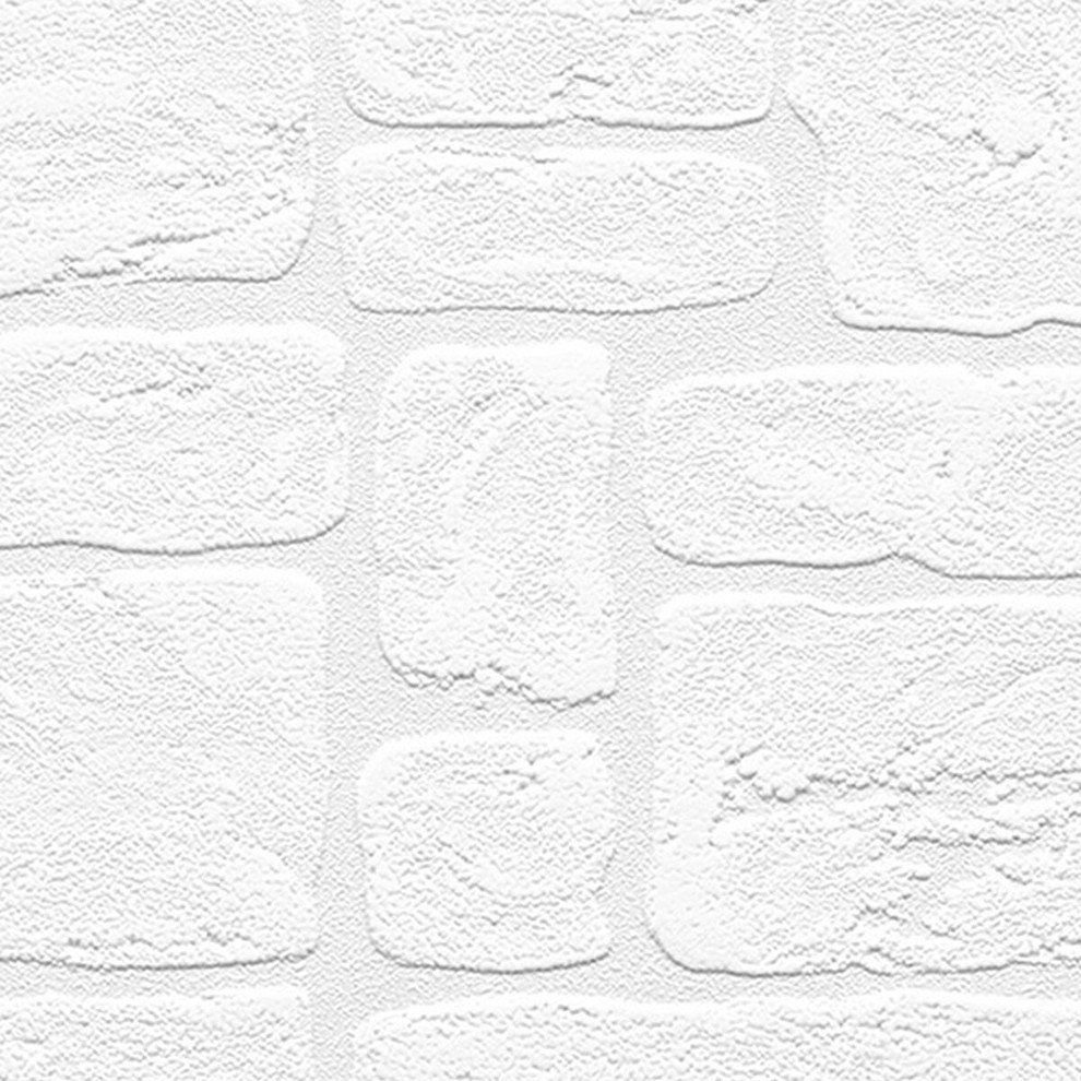 Architectural, Texture Geometric Paintable Pre-Pasted Wallpaper, Roll ...