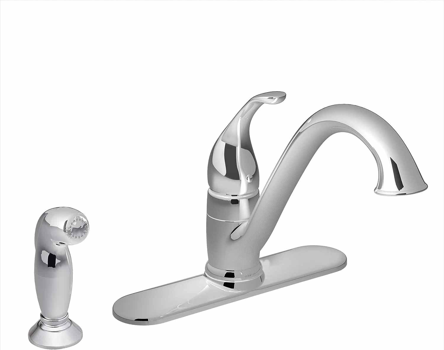 Elegant Kitchen Faucet, Single Handle With Side Sprayer - Contemporary ...