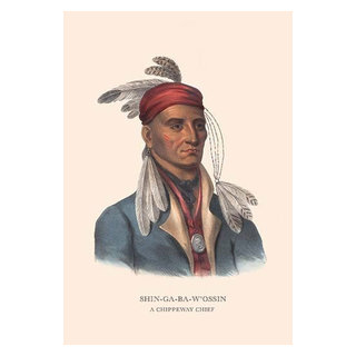 Shin-Ga-Ba-W'ossin (A Chippeway Chief), 20" x 30" - Traditional ...