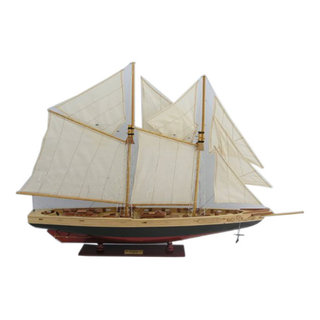 Old Modern Handicrafts Y133 Bluenose II Painted Boat Model Medium ...