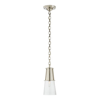 Robinson Pendant, 1-Light, Polished Nickel, Clear Glass, 4.75"W ...