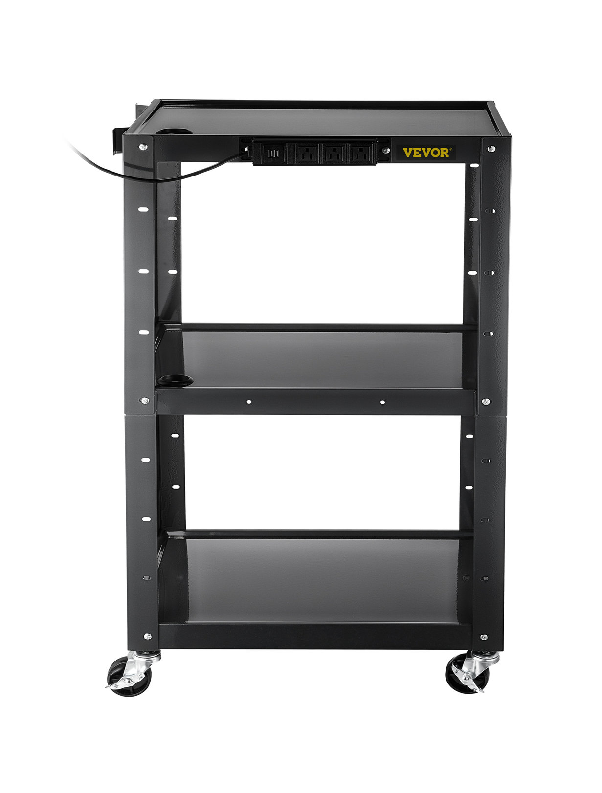 VEVOR Steel AV Cart Media Cart With Cord Management 24-42" Height ...