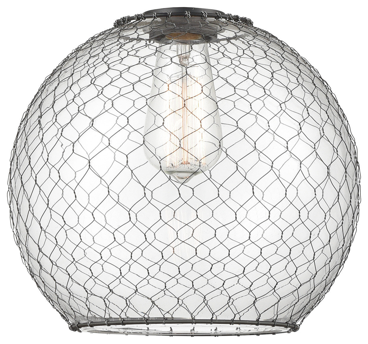 INNOVATIONS LIGHTING G122-10CBK Large Farmhouse Chicken Wire Glass ...