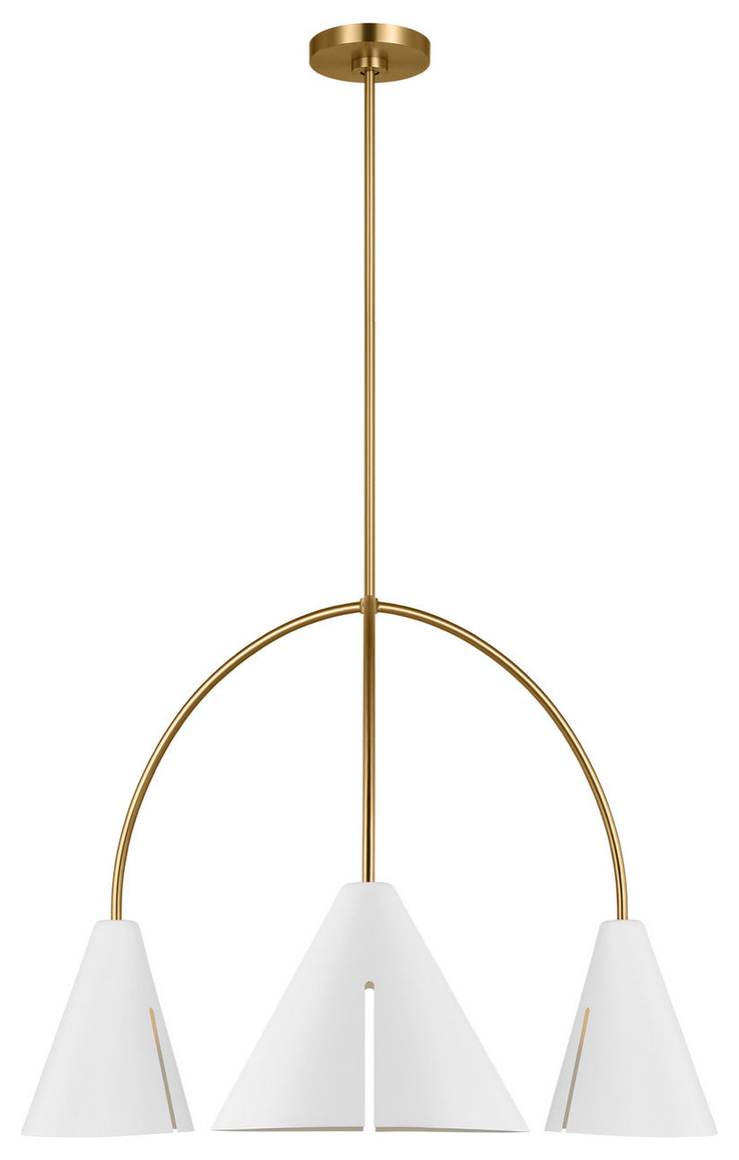 Visual Comfort Studio KC1113MWTBBS-L1 LED Chandelier, Cambre ...
