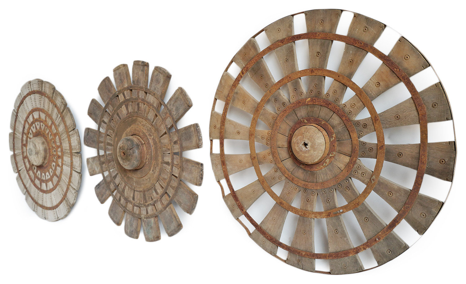 Consigned India Wood Sewing Wheel - Farmhouse - Wall Accents - by ...