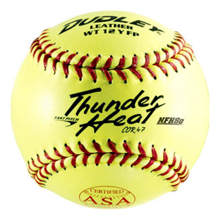 Dudley 4D147YR Poly Core Thunder Heat Softball, 12 Inch, 12 ...