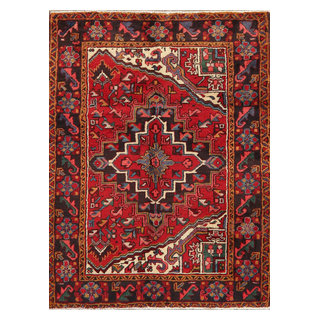Home Decor Geometric Rug Living Room Wool Handmade Oriental Carpet, Red ...