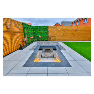The Sunken Fire Pit & Garage Conversion Project - Modern ...