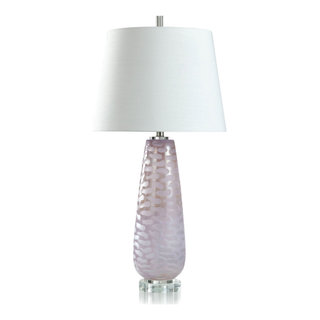 Cameron 1 Light Table Lamp, Subtle Grey Ombre/Pink/White - Transitional ...