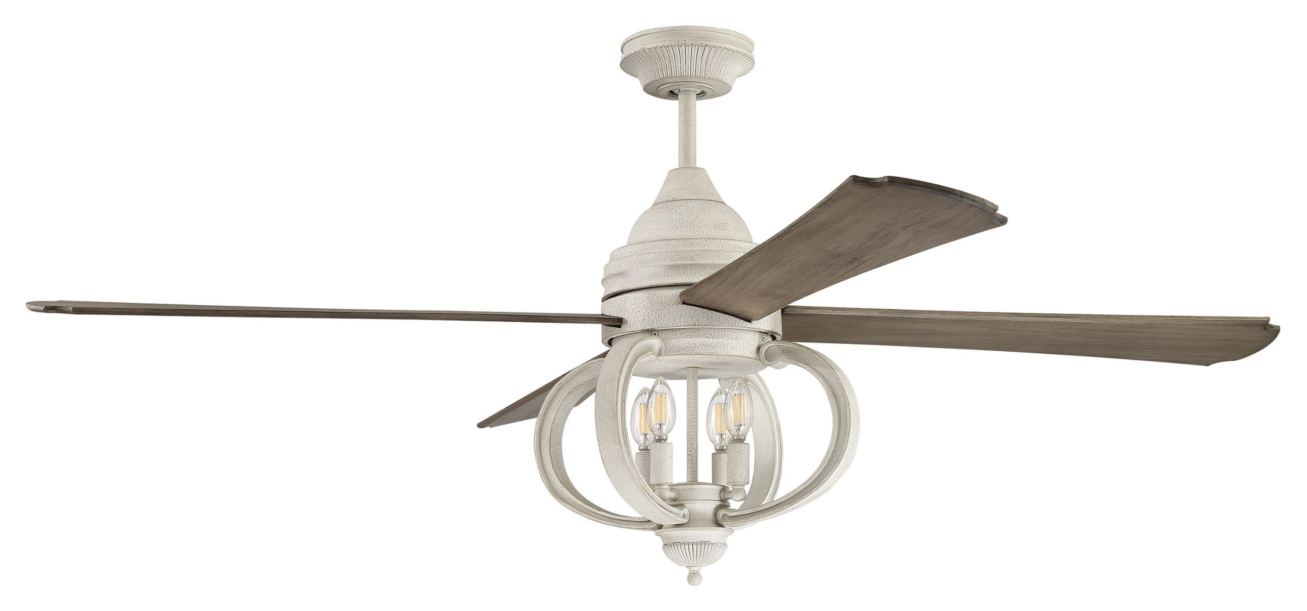 Cottage White 60"Ceiling Fan from the Augusta Collection - Farmhouse ...