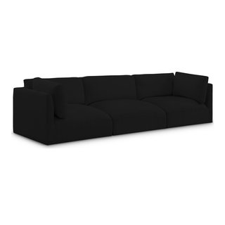 Ease Fabric Upholstered Modular Sofa, 3 Piece: 2 Corner, 1 Armless ...