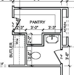 Layout of HVAC chase, half-bath, pantry?