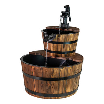 THE 15 BEST Rustic Rustic Outdoor Fountains and Ponds for 2023 | Houzz