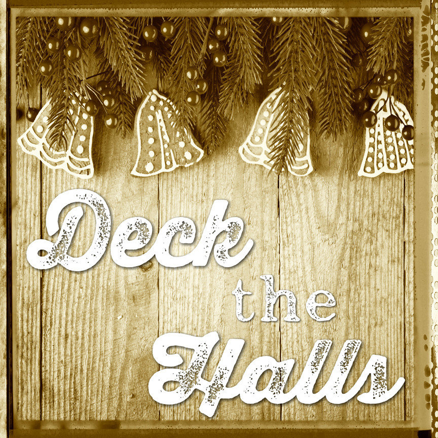 Merry Christmas Deck the Halls 16x16 - Contemporary - Prints And ...
