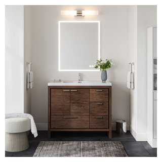 Cerrin Bath Vanity, Rosewood, 42", Single Sink, Freestanding - Bathroom ...