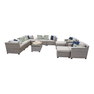 Florence 13 Piece Outdoor Wicker Patio Furniture Set 13a - Tropical ...
