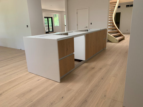 Pictures of wide waterfall kitchen Counter?