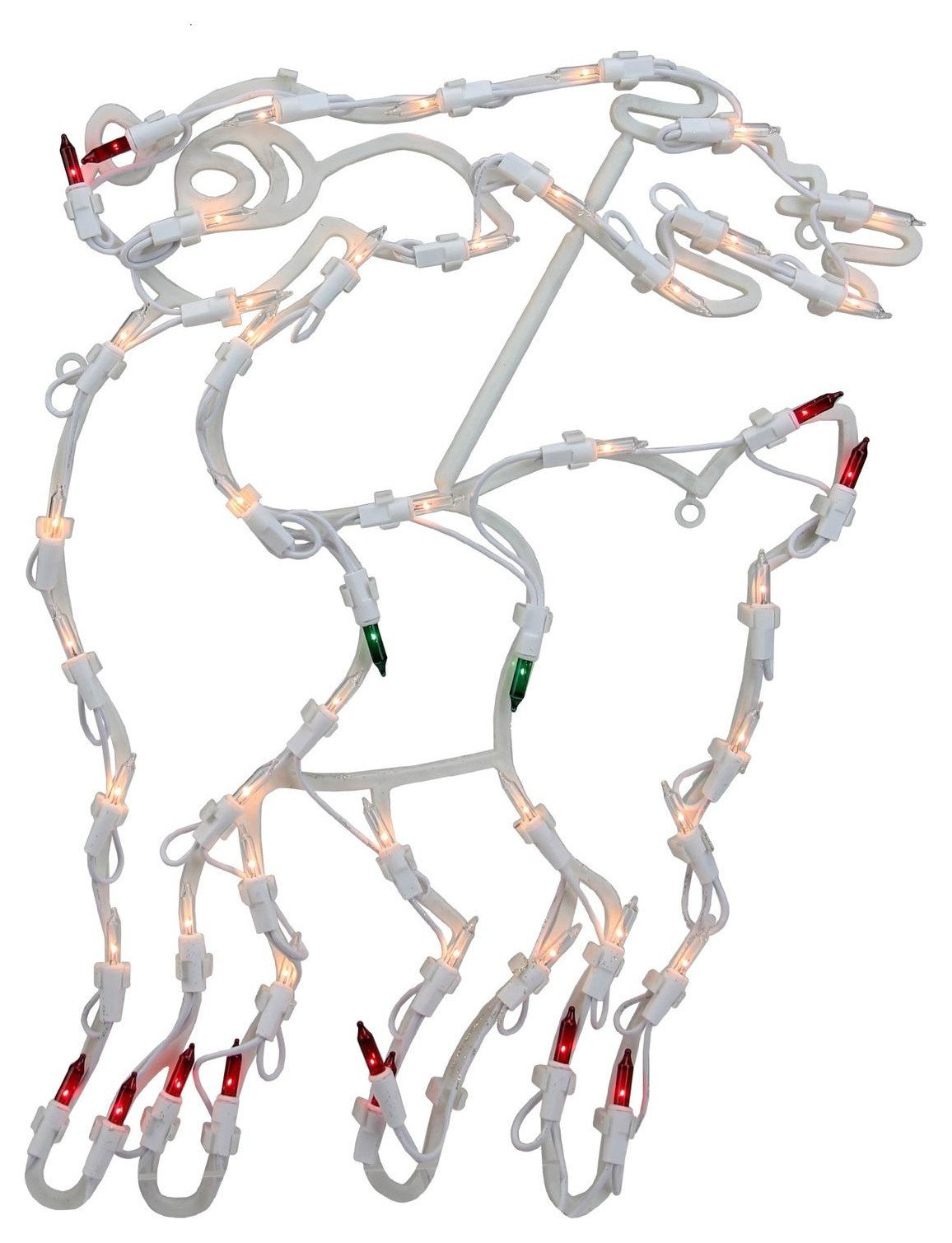 18" Lighted Reindeer Christmas Window Silhouette Decoration ...