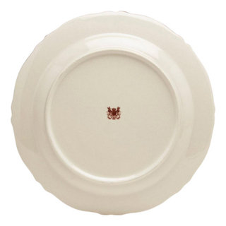 Marquise Porcelain Decorative 10" Dinner Plate, Brown - Traditional ...