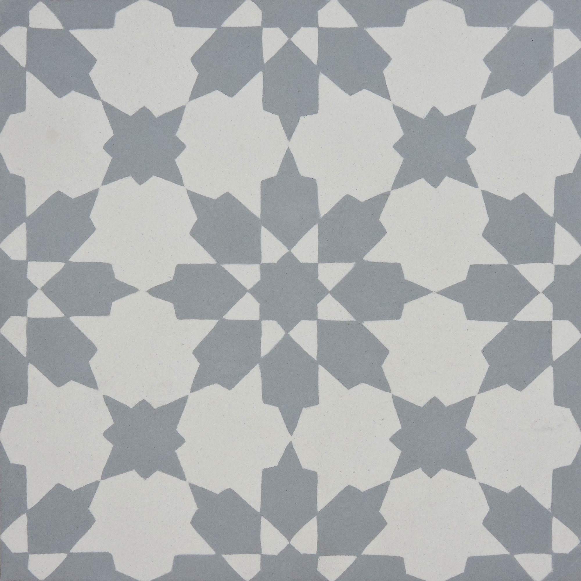 8"x8" Ahfir Handmade Cement Tile, Gray/White, Set of 12 - Contemporary ...