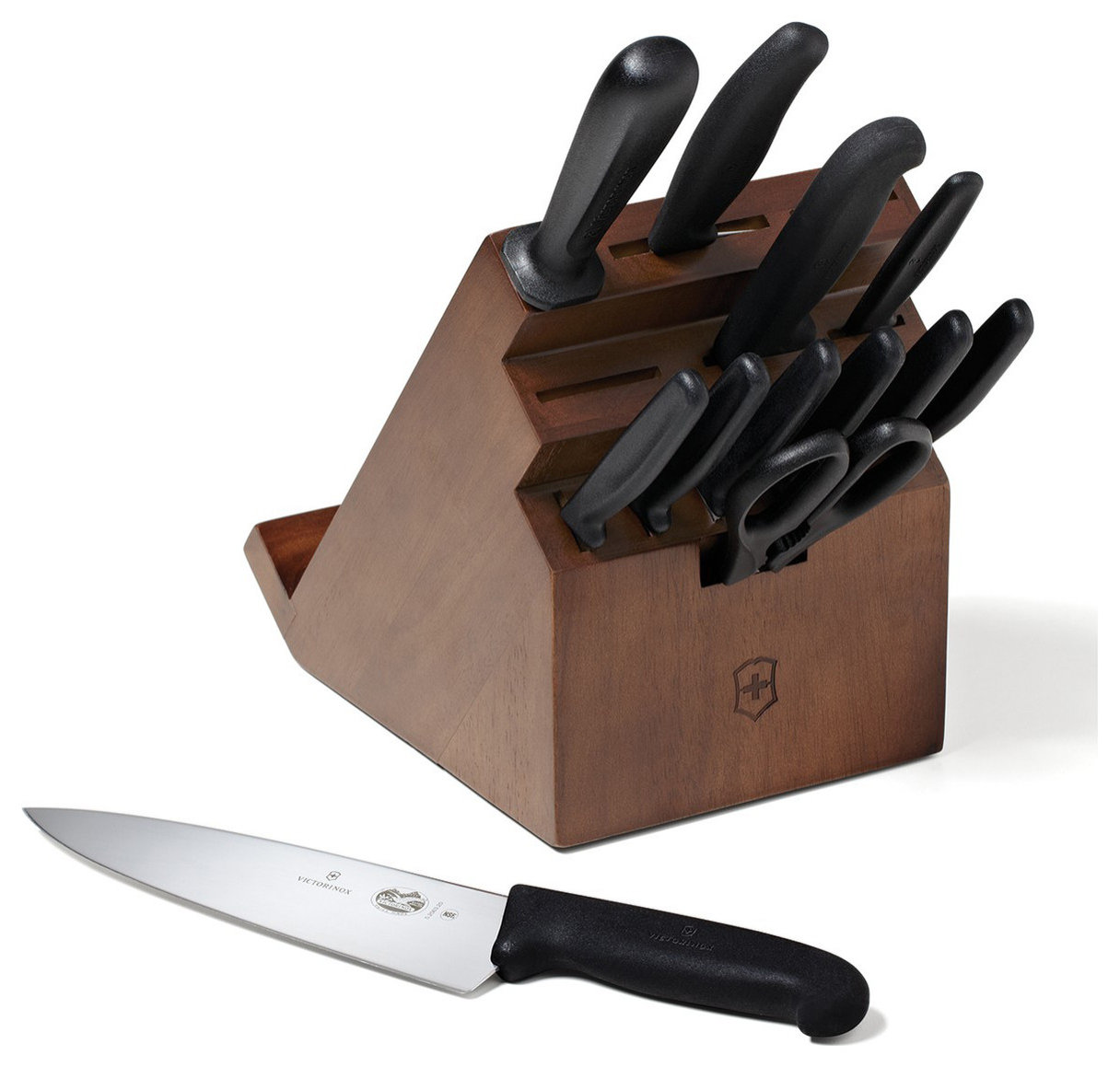Victorinox Fibrox Pro 13-Piece Swivel Block Knife Set - Traditional ...