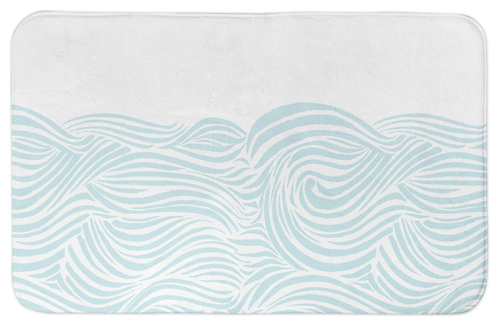 Waves 24x17 Bath Mat, 24x1x17 - Beach Style - Kids Bathroom Accessories ...