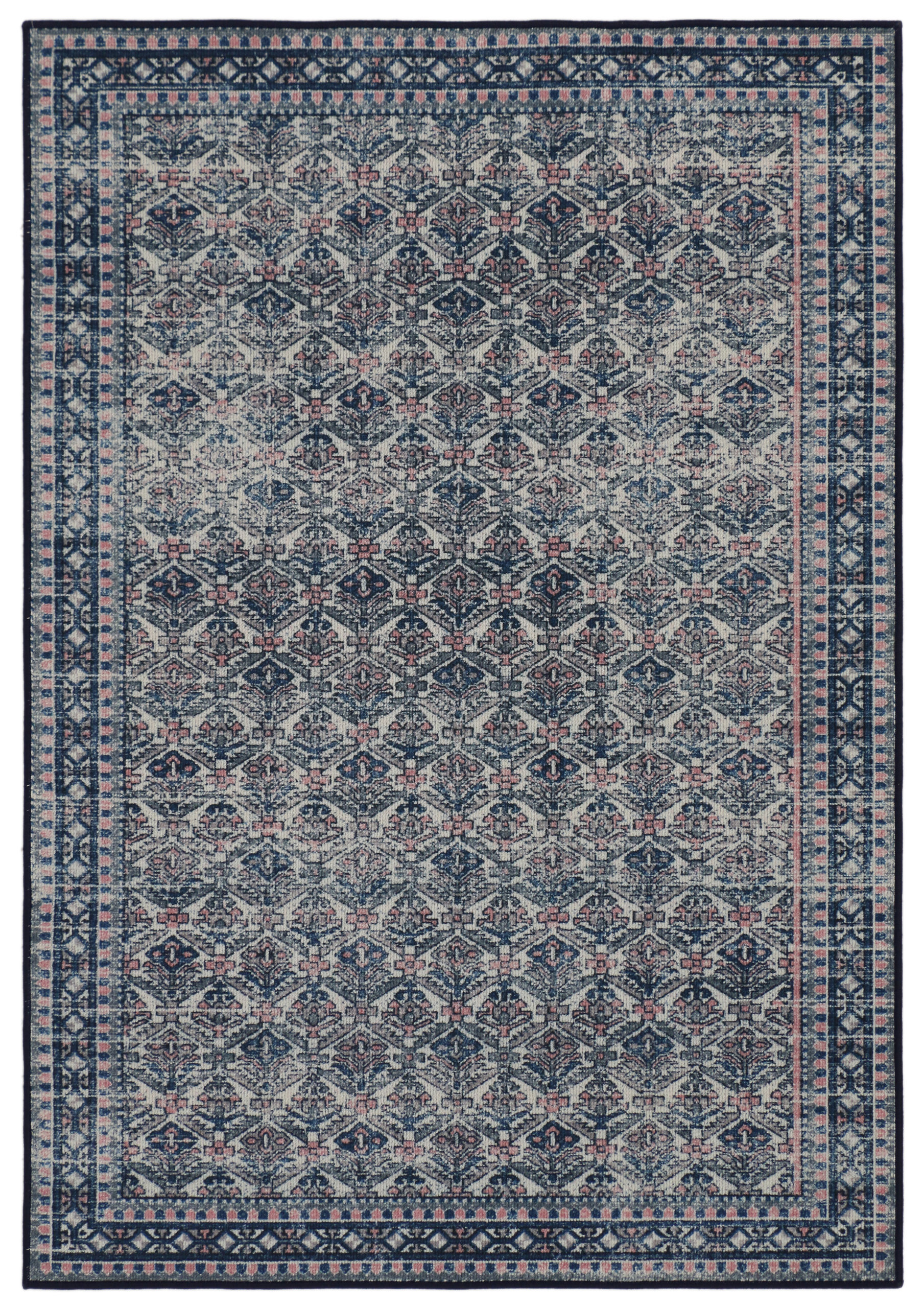 RugSmith Sapphire Ancestral Distressed Transitional Area Rug, 3'x5', 5 ...