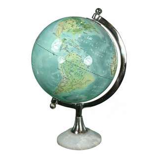 Globe With Marble Base, Multicolor - Contemporary - World Globes - by ...